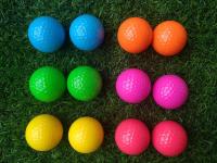 China Fluorescent Golf Balls Glow in UV Black Light 2.5 Inch Night Play for sale