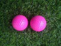 China Fluorescent Golf Balls Glow in UV Black Light 2.5 Inch Night Play for sale