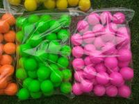 China Fluorescent Golf Balls Glow in UV Black Light 2.5 Inch Night Play for sale
