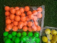 China Fluorescent Golf Balls Glow in UV Black Light 2.5 Inch Night Play for sale
