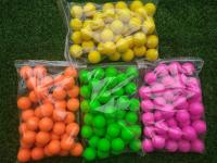 China Fluorescent Golf Balls Glow in UV Black Light 2.5 Inch Night Play for sale