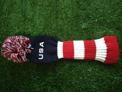 China Knitted Golf Head Cover for UT Hybrid Durable Stretch Fit 100 Polyester for sale