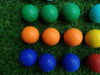 China Standard Mini Golf Ball Low Bounce PVC Putting Ball 42mm 43g for Mini Golf Course for sale