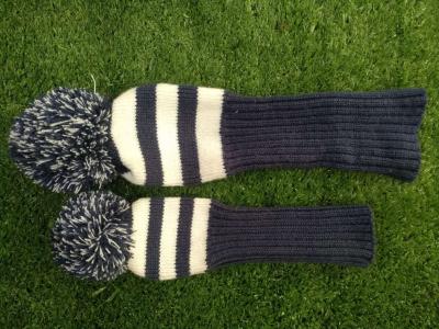China Premium Knitted Golf Head Cover Set Durable Stretch Fit for Driver Fairway Woods for sale
