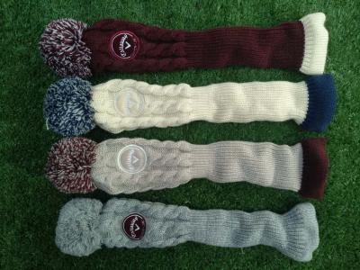 China Knitted Golf Head Cover for Driver Fairway Wood Durable Stretch Fit 100 Polyester for sale