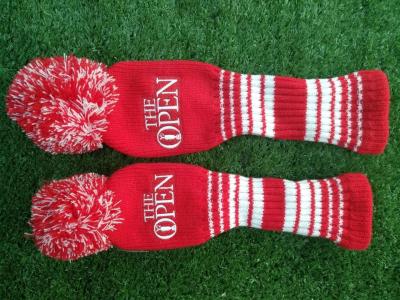 China Premium Knitted Golf Head Cover Set Durable Stretch Fit for Driver Fairway Woods for sale