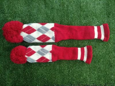 China Premium Knitted Golf Head Cover Set Durable Stretch Fit for Driver Fairway Woods for sale