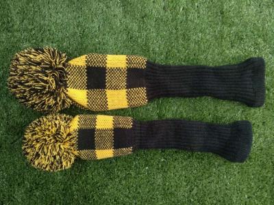 China Premium Knitted Golf Head Cover Set Durable Stretch Fit for Driver Fairway Woods for sale