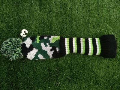 China Golf Knitted Head Cover for Driver Fairway Durable Stretch Fit 100% Acrylic for sale