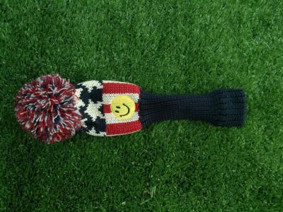 China Golf Knitted Head Cover for Hybrid UT Clubs Durable Stretch Fit 100% Acrylic for sale