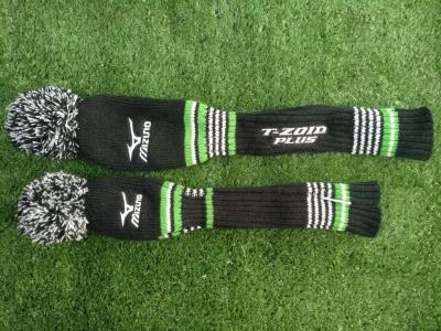 China Custom Knitted Golf Head Cover Durable Stretch Fit for Driver Fairway Woods for sale