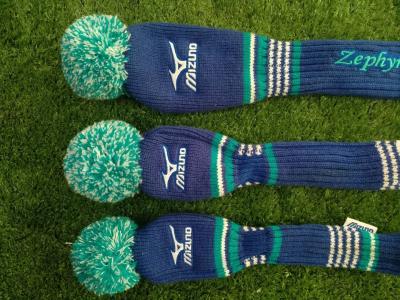 China Golf Knitted Head Cover Set Durable Stretch Fit for Driver Fairway Woods for sale
