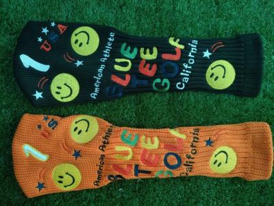 China Knitted Golf Head Cover for Driver Fairway Wood Durable Stretch Fit 100% Acrylic for sale