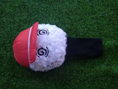 China Plush Golf Driver Head Cover Dog Animal Design 460cc Club Protector for sale