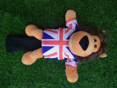 China Plush Golf Driver Head Cover Dog Animal Design Soft Knit Headcover for Clubs for sale