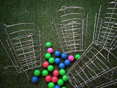 China Heavy Duty Golf Ball Basket Iron Metal Basket for Driving Range Practice for sale