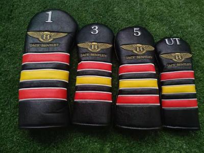 China Premium Golf Head Cover Set for Driver Fairway Hybrid Durable Leather Design for sale