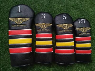 China Premium Golf Head Cover Set for Driver Fairway Hybrid Durable PU Leather for sale