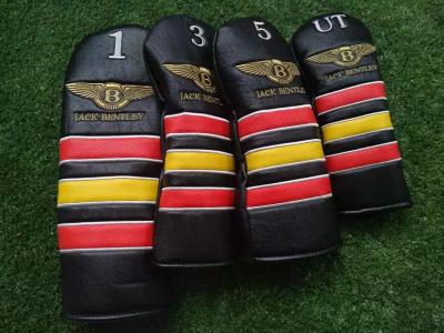 China Custom Golf Head Cover Set for Driver Fairway Hybrid Durable PU Leather for sale