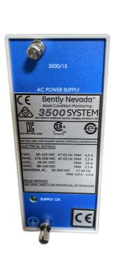 China Bently Nevada 3500/15 AC DC Power Supply Module 85-264V Universal Input for Machinery Protection Systems for sale