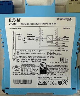 China MTL5531 Vibration Transducer Interface 3.3mA 2-Wire for Hazardous Areas with 47kHz Bandwidth for sale