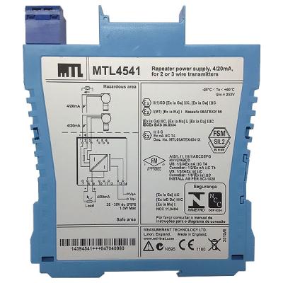 China HART MTL4541 Safety Barrier Repeater Power Supply - 4-20mA Signal, 16.5V Transmitter Voltage, 50μs Response Time for sale