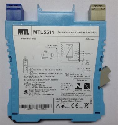 China MTL5511 Switch Proximity Detector Interface 25mA 24V with Line Fault Detection for Hazardous Areas for sale