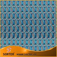 China Blue Aluminum Double Jack Chain Curtain for Doors - 7 Color Options, Rust-Resistant Fly Screen for Commercial & Residential Use for sale