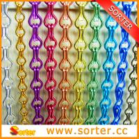 China Blue Aluminum Double Jack Chain Curtain for Doors - 7 Color Options, Rust-Resistant Fly Screen for Commercial & Residential Use for sale