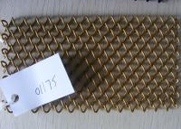 China Hanging Aluminum Woven Wire Mesh Curtain - Bright Golden Room Divider Screen for Commercial & Residential Spaces for sale