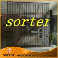 China Hanging Aluminum Woven Wire Mesh Room Partition in Gunmetal Black Finish - 1-2 Meter Width Custom Sizes Available for sale