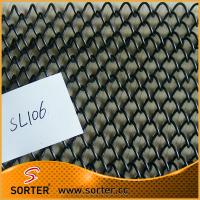 China Hanging Aluminum Woven Wire Mesh Room Partition in Gunmetal Black Finish - 1-2 Meter Width Custom Sizes Available for sale