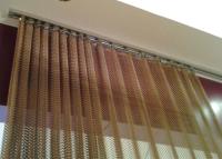 China Hanging Aluminum Decorative Woven Mesh Brass Room Divider - 1.2mm Wire Diameter Metal Drapery for Hotels and Commercial Spaces for sale