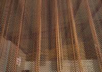 China Hanging Aluminum Decorative Woven Mesh Brass Room Divider - 1.2mm Wire Diameter Metal Drapery for Hotels and Commercial Spaces for sale