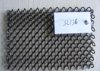 China Hanging Aluminum Woven Wire Mesh Dark Brown Window Screen Curtain 1.0mm Wire Diameter for Architectural Decoration for sale