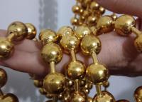 China Steel Alloy Golden Metal Ball Room Divider Beaded Curtain - 4mm 6mm 8mm 10mm Sizes for Doorway & Space Separation for sale