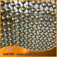 China Steel Alloy Antique Brass Metal Ball Room Divider Curtain - 5mm 6mm 8mm 10mm Diameter Options for Doorway & Space Separation for sale