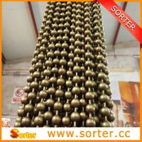 China Steel Alloy Antique Brass Metal Ball Room Divider Curtain - 5mm 6mm 8mm 10mm Diameter Options for Doorway & Space Separation for sale