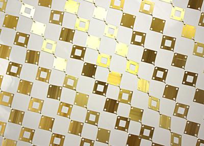 China Decorative Golden Aluminum Panels Mesh Room Divider Curtain - 0.8mm to 1.2mm Thickness for Commercial Spaces for sale