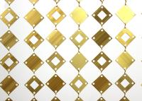 China Decorative Golden Aluminum Panels Mesh Room Divider Curtain - 0.8mm to 1.2mm Thickness for Commercial Spaces for sale