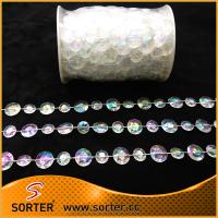 China AB Color Plastic Bead Chain Curtain - Custom Sizes 24-120 Inches - Decorative Room Divider for Home & Office for sale