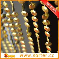 China Golden Plastic Bead Chain Curtain for Home Decor - Custom Sizes and Colors Available for Doorways and Windows for sale