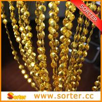 China Golden Plastic Bead Chain Curtain for Home Decor - Custom Sizes and Colors Available for Doorways and Windows for sale