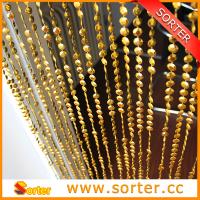 China Golden Plastic Bead Chain Curtain for Home Decor - Custom Sizes and Colors Available for Doorways and Windows for sale