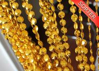 China Golden Plastic Bead Chain Curtain for Home Decor - Custom Sizes and Colors Available for Doorways and Windows for sale