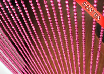 China Pink Faceted Plastic Bead Chain Curtain - Custom Size Door & Window Decoration with Free Samples for sale