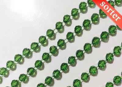 China Green Faceted Plastic Bead Chain Curtain - Custom Sizes Available for Doorways, Windows & Walls - 3-5 Day Sample Delivery for sale