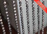 China Gun Metal Faceted Plastic Bead Chain Curtain 36-48 Inch Width Custom Door Window Decor for sale