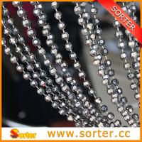 China Gun Metal Faceted Plastic Bead Chain Curtain 36-48 Inch Width Custom Door Window Decor for sale