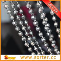 China Gun Metal Faceted Plastic Bead Chain Curtain 36-48 Inch Width Custom Door Window Decor for sale